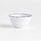 Mercer Blue Rim Porcelain Mini Bowl + Reviews | Crate & Barrel