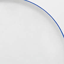 Mercer Blue Rim Round Ceramic Salad Plate + Reviews | Crate & Barrel