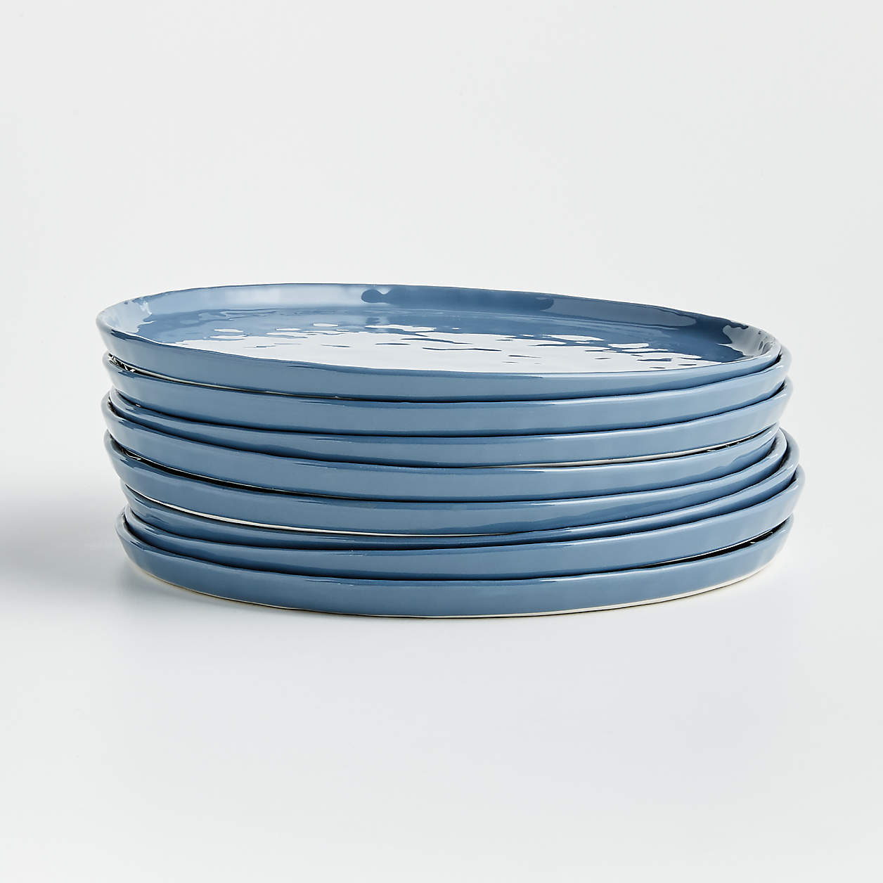 Mercer Denim Blue Round Ceramic Dinner Plates, Set of 8 + Reviews ...