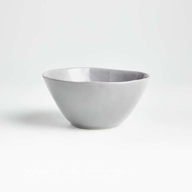 Mercer Grey Ceramic Serving Bowl + Reviews | Crate & Barrel