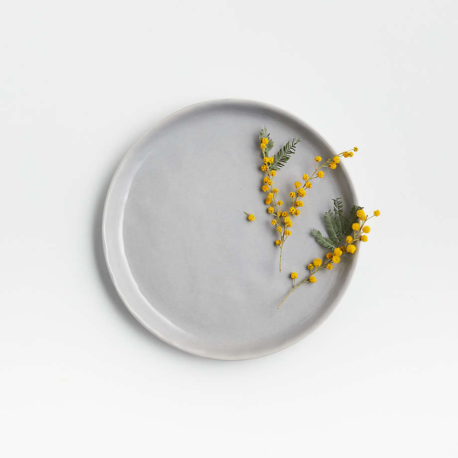 Mercer Grey Round Ceramic Appetizer Plate + Reviews | Crate & Barrel
