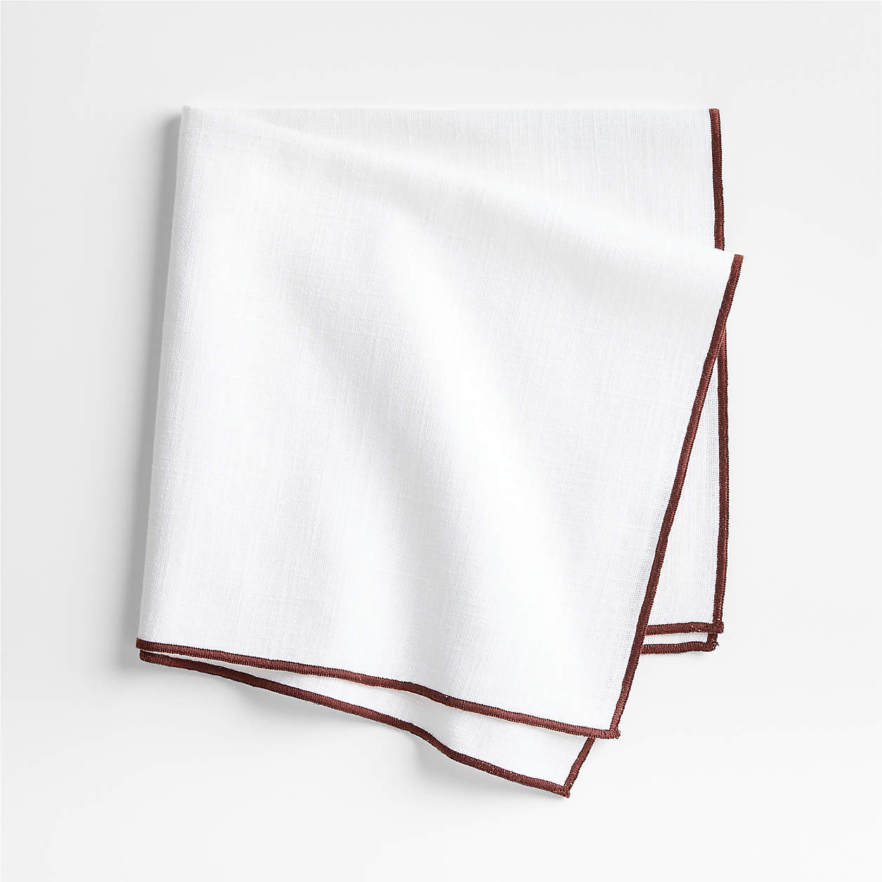 Merrow Stitch Cider Burgundy Organic Cotton Napkin + Reviews | Crate ...