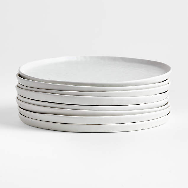 Mercer Blue Rim Round Ceramic Dinner Plate + Reviews | Crate & Barrel ...