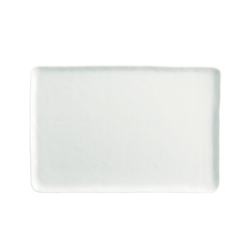 Mercer White Rectangle Ceramic Platter + Reviews | Crate & Barrel