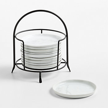 Mercer White Round Porcelain Appetizer Plate + Reviews | Crate & Barrel