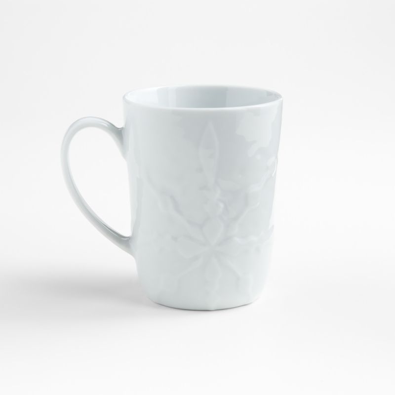 Mercer Snowflake Porcelain Mug | Crate & Barrel