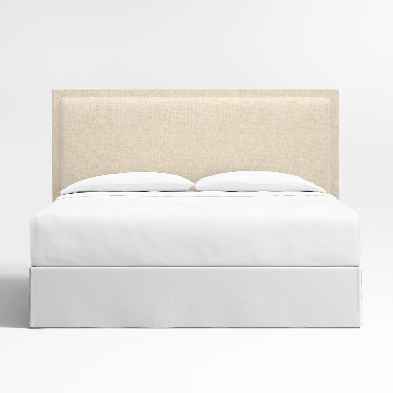 Meraux 56" Boucle Weave Ivory Upholstered King Headboard + Reviews ...