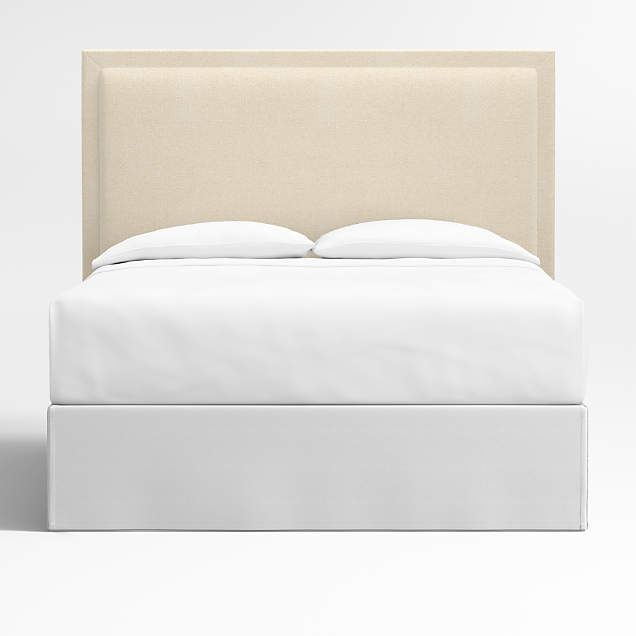 Meraux 56" Ivory Queen Upholstered Headboard | Crate & Barrel