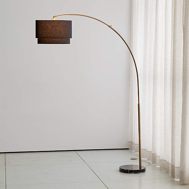 Isla Brass Triangle Floor Lamp + Reviews | Crate & Barrel