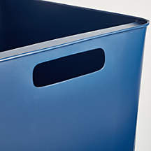 Large Dark Blue Metal Kids Stacking Storage Bin + Reviews | Crate ...