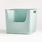 Large Mint Metal Kids Stacking Storage Bin with Handles + Reviews ...