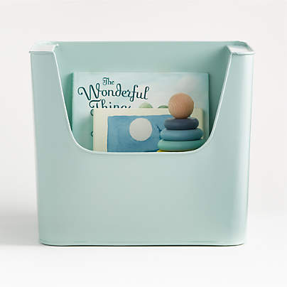 Outline Sage Green Metal Kids Storage Bin with Handles + Reviews ...