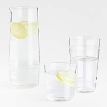 Mid-Ridged Tall Drinking Glass | Crate & Barrel