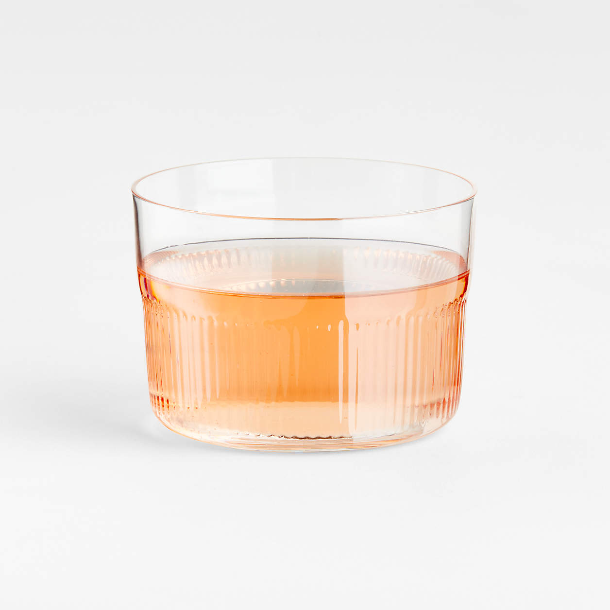 Mid-Ridged Small Drinking Glass + Reviews | Crate & Barrel