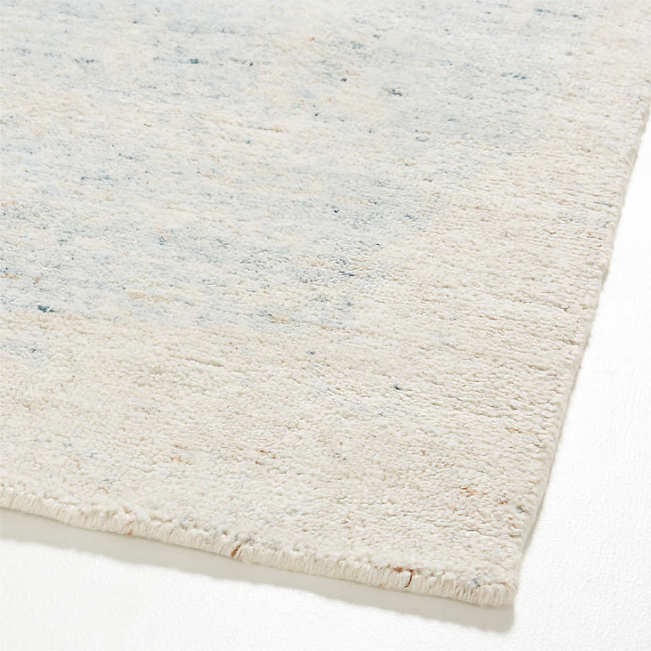 Milano Wool and Viscose Hand-Knotted Blue Rug Swatch 12"x18" | Crate ...