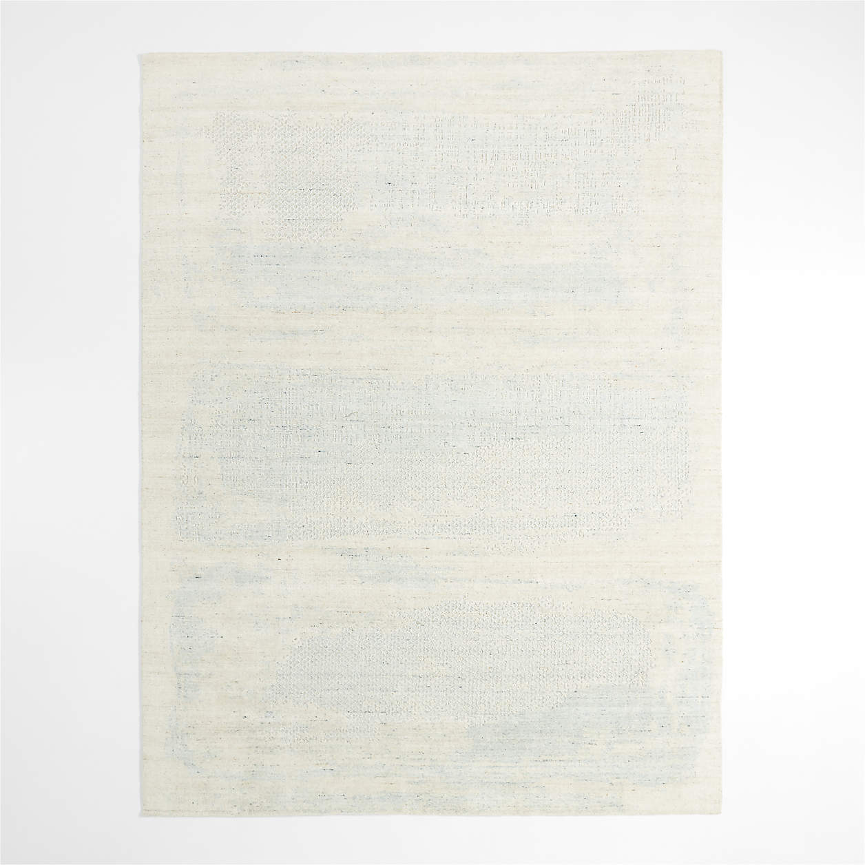 Milano Wool and Viscose Hand-Knotted Blue Area Rug 6'x9' | Crate & Barrel