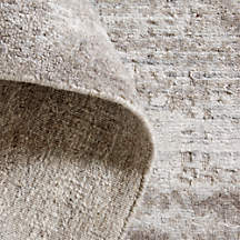 Milano Wool and Viscose Hand-Knotted Brown Area Rug 6'x9' | Crate & Barrel