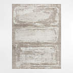 Milano Wool and Viscose Hand-Knotted Brown Area Rug 6'x9' | Crate & Barrel