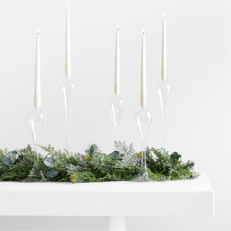 Milano Glass and Pre-Lit Garland Decor Set | Crate & Barrel