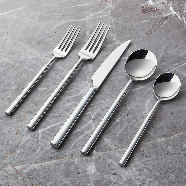 Charlotte Round Handle Silverware 20-Piece Set + Reviews | Crate ...