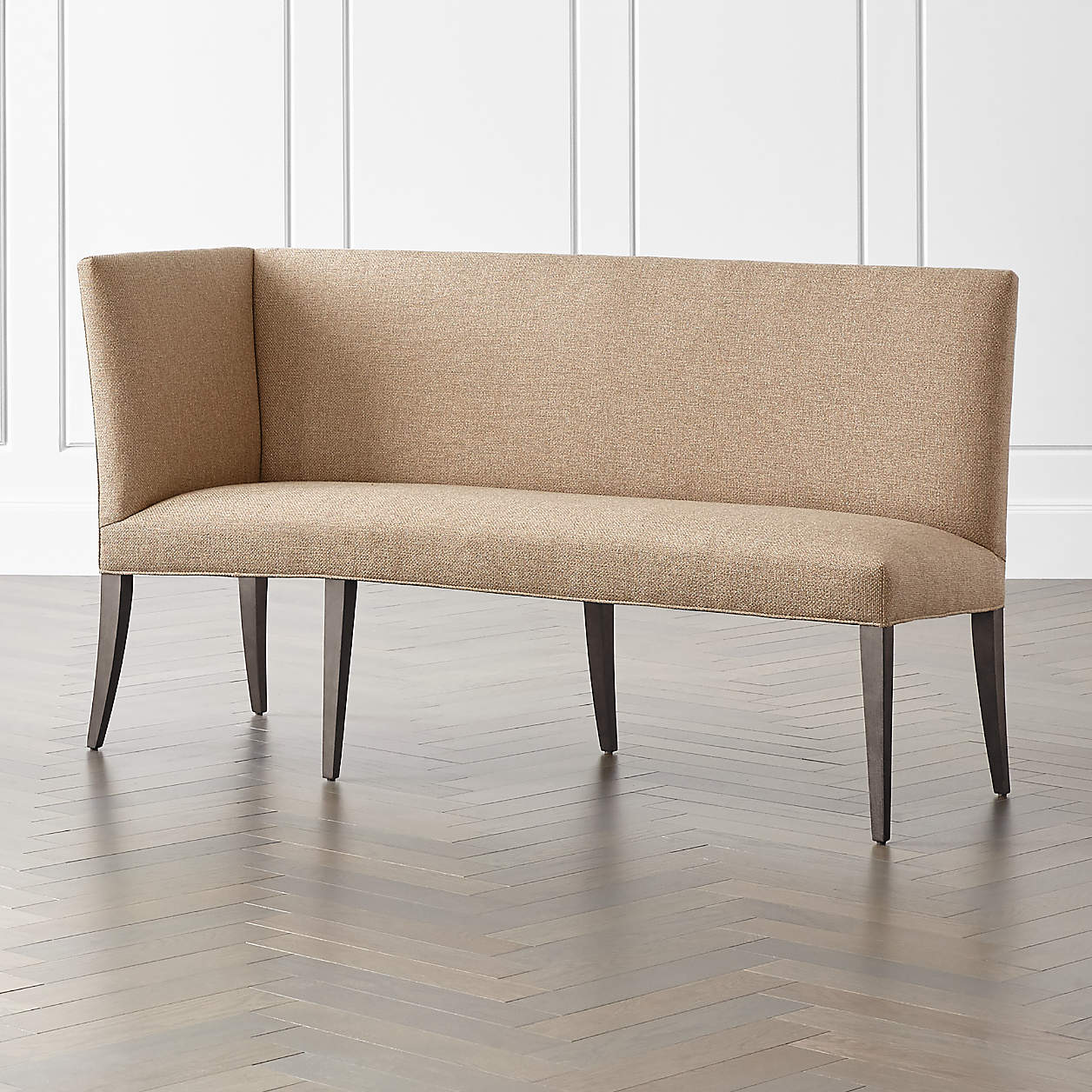 Miles Left Facing Return Banquette Bench + Reviews | Crate & Barrel