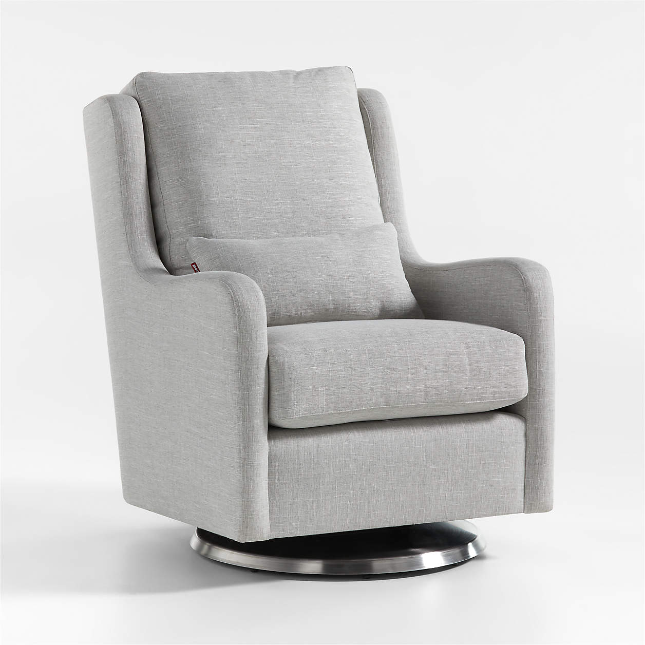 Milo Grey Swivel Nursery Glider Chair + Reviews | Crate & Kids