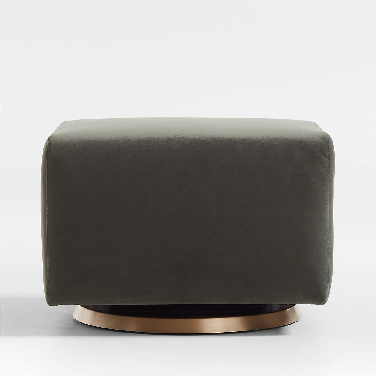 Milo Green Nursery Gliding Ottoman with Gold Base + Reviews | Crate ...