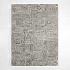 Milos Wool and Viscose Grey Area Rug 8'x10' | Crate & Barrel