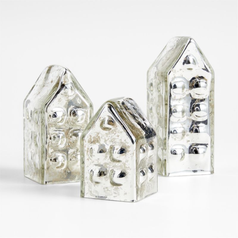 Small Mercury Glass Holiday House + Reviews | Crate & Barrel Canada