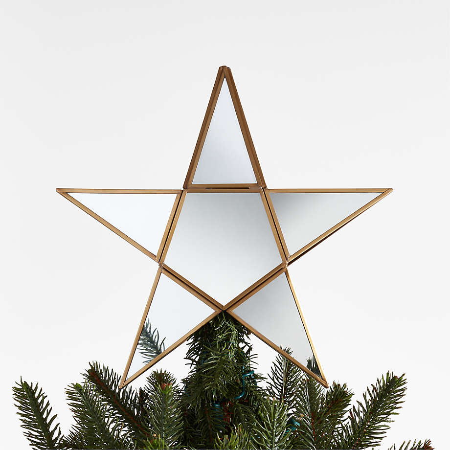 Handmade Mirrored Glass Star Christmas Tree Topper + Reviews | Crate ...