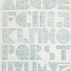 Modern Alphabet Blue Kids Wool Area Rug 6x9 | Crate & Kids