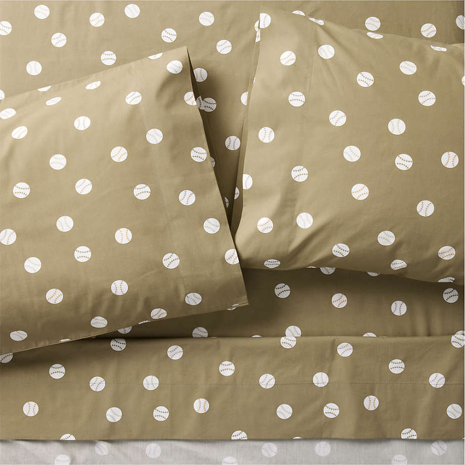 Modern Baseball Organic Cotton Kids Sheet Set | Crate & Kids Canada