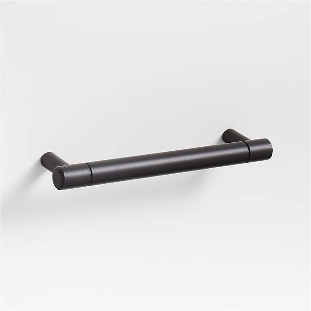 Fold Matte Black 4" Bar Pull + Reviews | Crate & Barrel