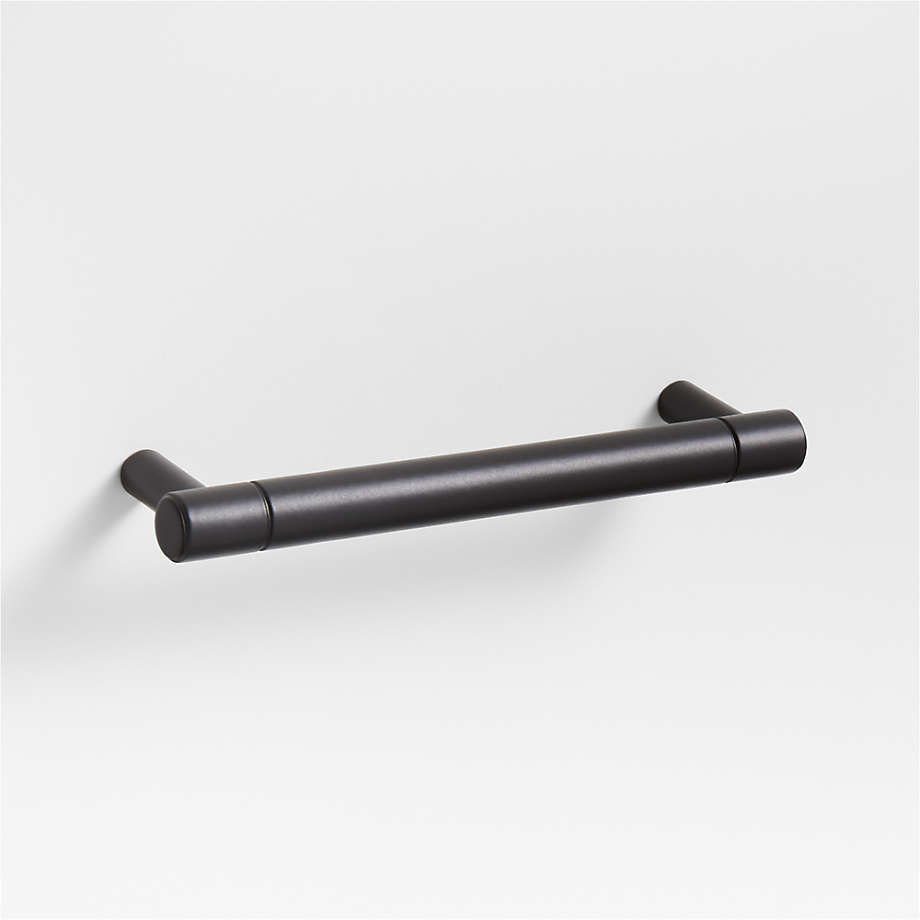 Modern 4" Flat-End Matte Black Cabinet Drawer Bar Pull + Reviews ...