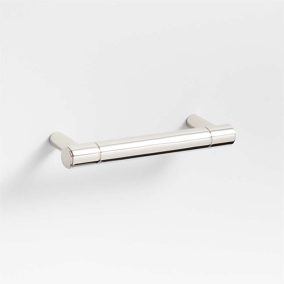 Modern 3" Flat-End Polished Chrome Cabinet Drawer Bar Pull | Crate & Barrel