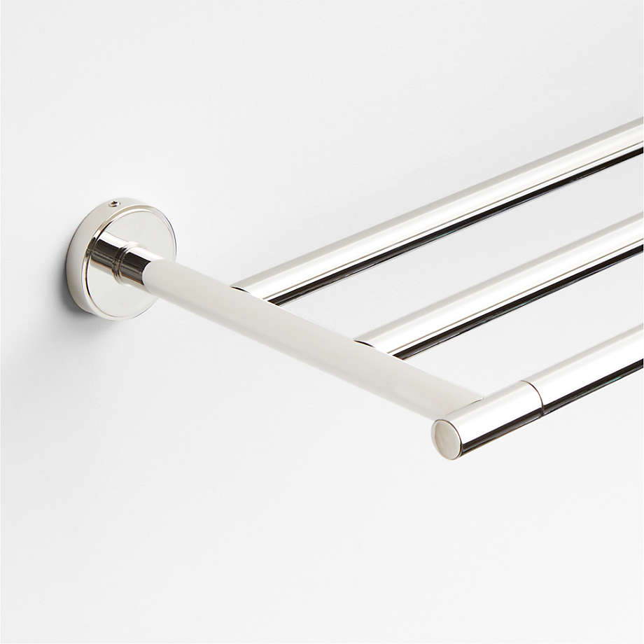 Modern Flat-End Polished Chrome Bathroom Towel Hook + Reviews | Crate ...
