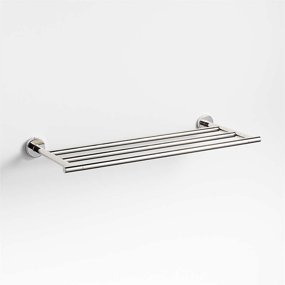 Modern Flat-End Polished Chrome Bathroom Towel Hook + Reviews | Crate ...