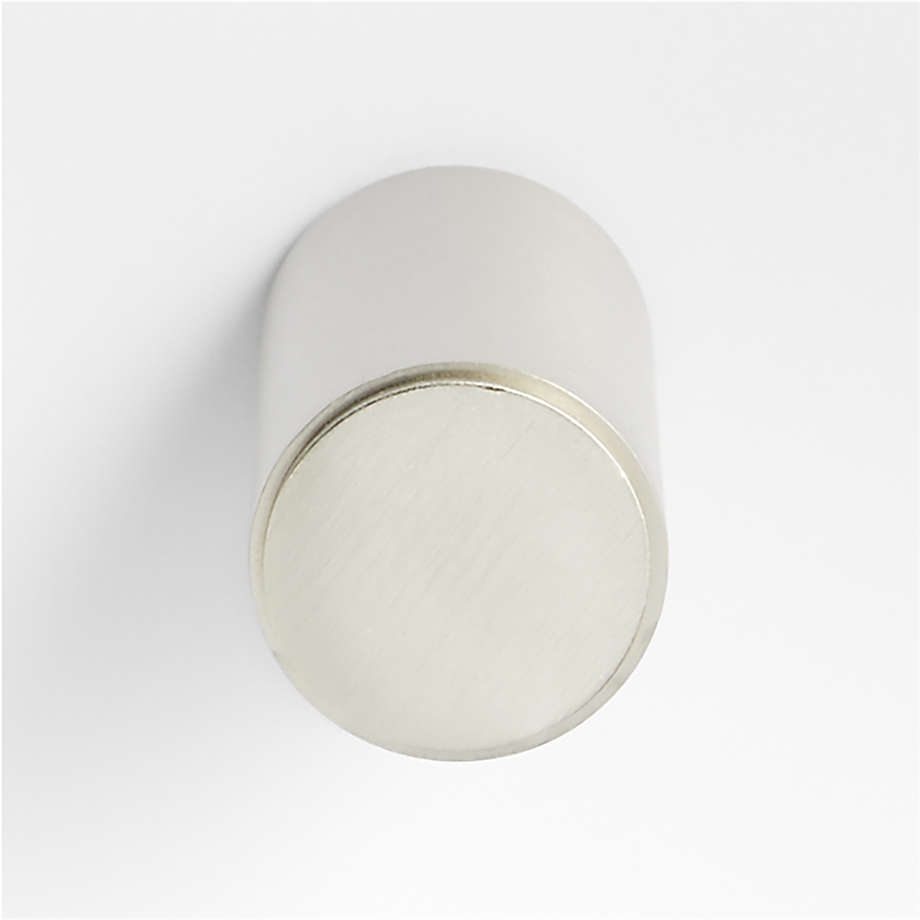 Modern Flat-End Cylinder Brushed Nickel Cabinet Knob + Reviews | Crate ...
