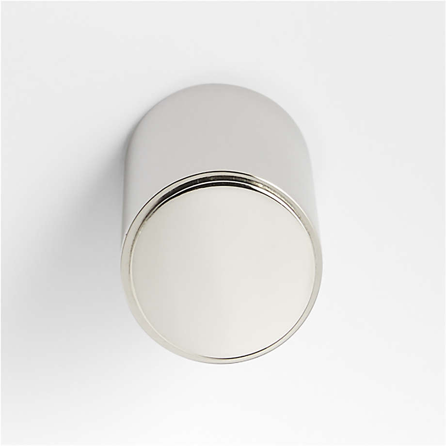 Modern Flat-End Cylinder Polished Chrome Cabinet Knob + Reviews | Crate & Barrel Canada
