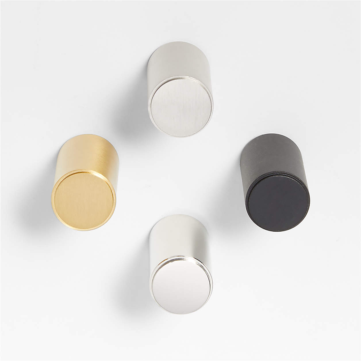 Modern Flat-End Cylinder Cabinet Knobs | Crate & Barrel