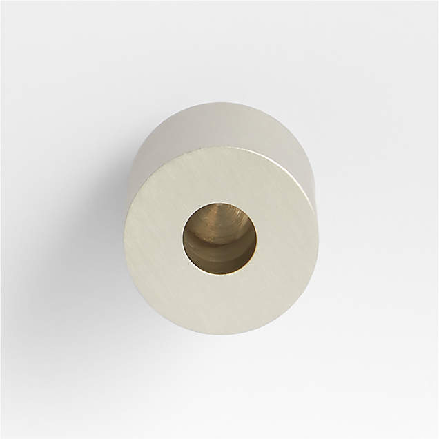 Modern Fluted Brushed Nickel Cabinet Knob + Reviews | Crate & Barrel