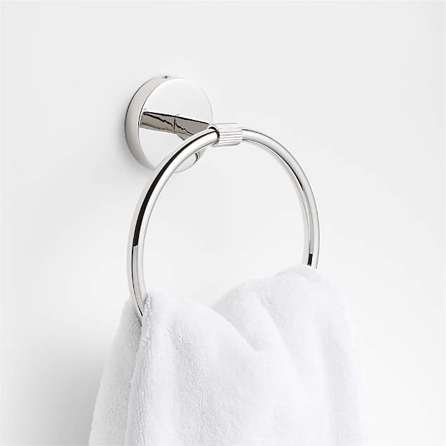 Modern Fluted Polished Chrome Bathroom Towel Hook + Reviews | Crate ...