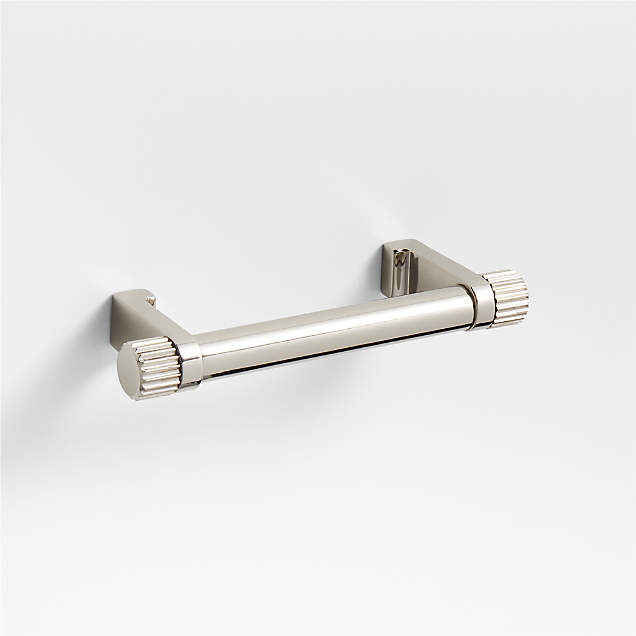 Modern Fluted Polished Chrome Cabinet Knob + Reviews | Crate & Barrel