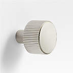 Modern Fluted Brushed Nickel Cabinet Knob + Reviews | Crate & Barrel