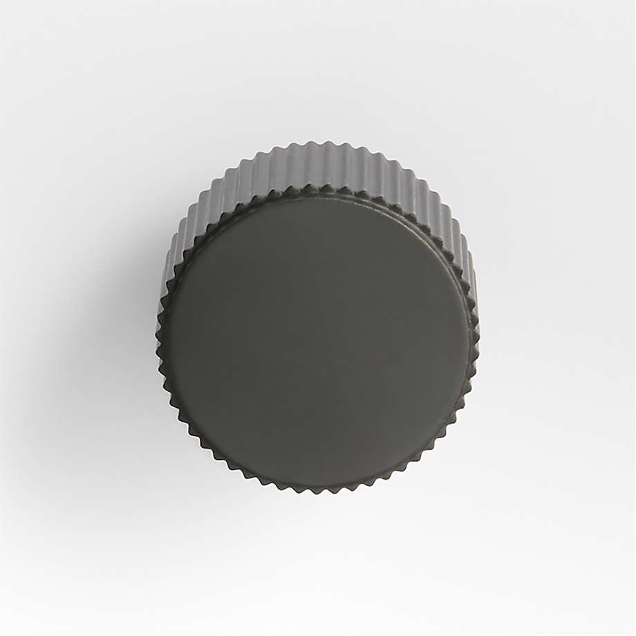 Modern Fluted Matte Black Cabinet Knob + Reviews | Crate & Barrel Canada