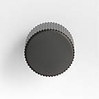 Modern Fluted Matte Black Cabinet Knob + Reviews | Crate & Barrel