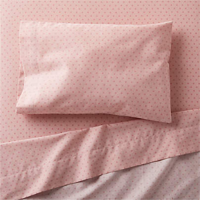 Stax Modern Organic Cotton Pink Toddler Sheet Set + Reviews | Crate & Kids