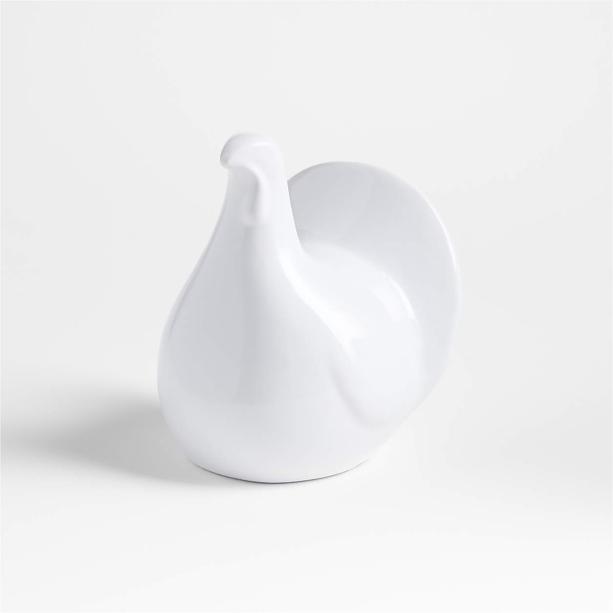 Modern White Ceramic Thanksgiving Baby Turkey Sculpture + Reviews ...