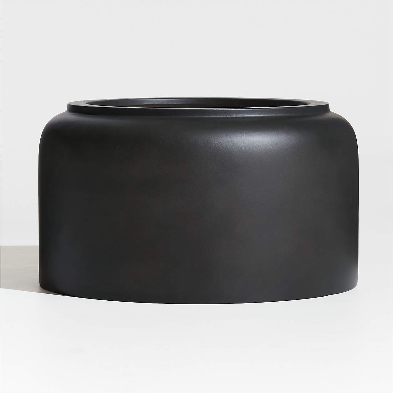 Modern Crock Black Planters | Crate & Barrel