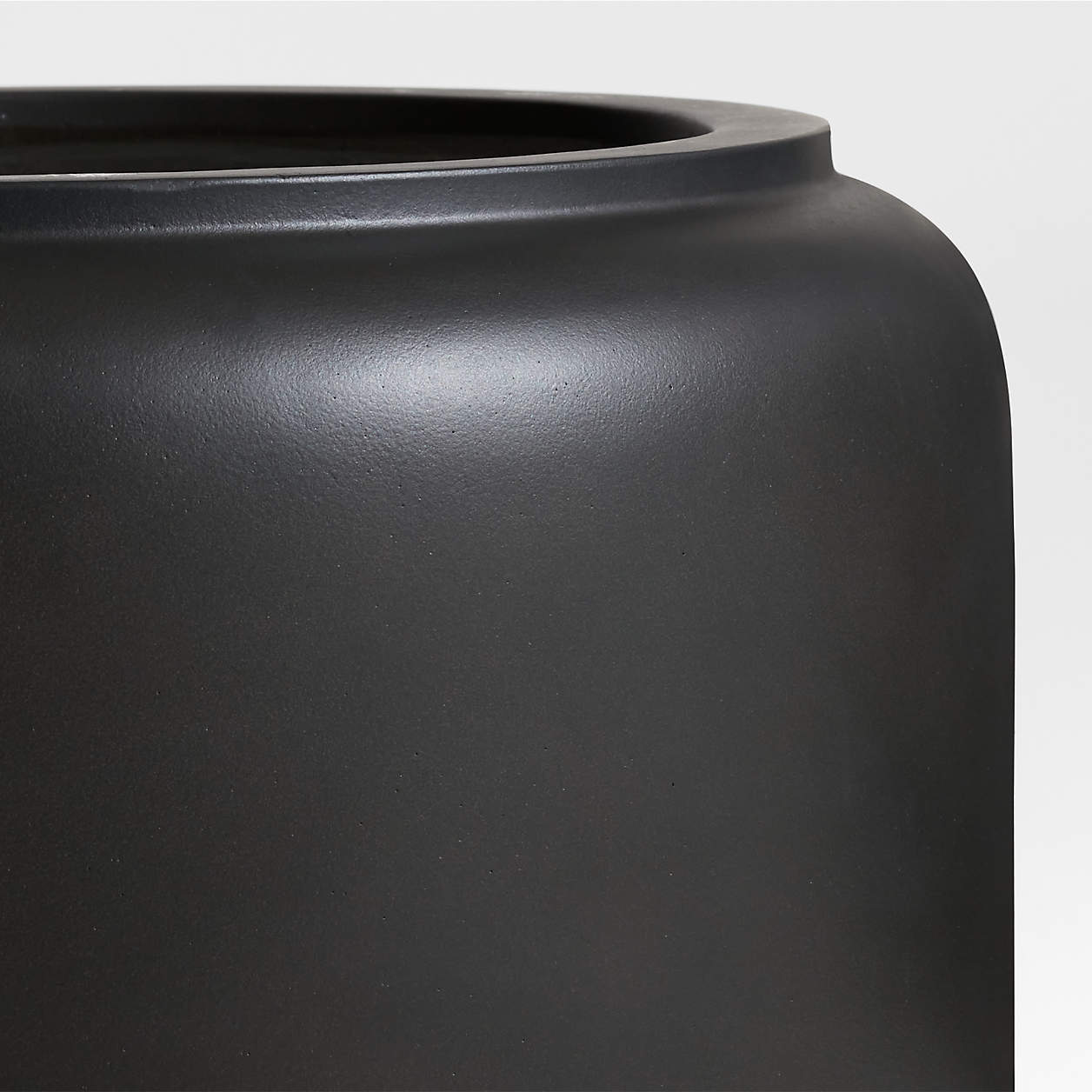 Modern Crock Black Planters | Crate & Barrel